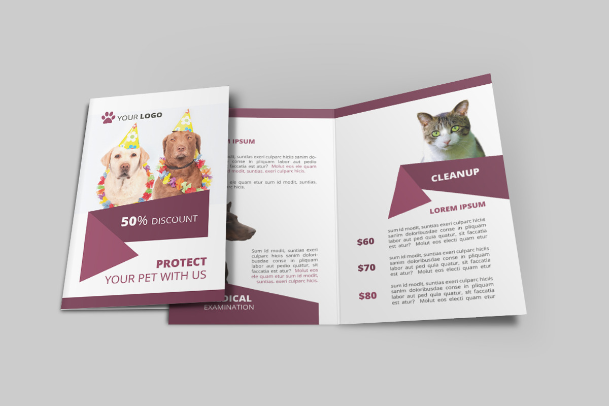 Pet Shop Bi-Fold Brochure, a Brochure Template by Creatricks