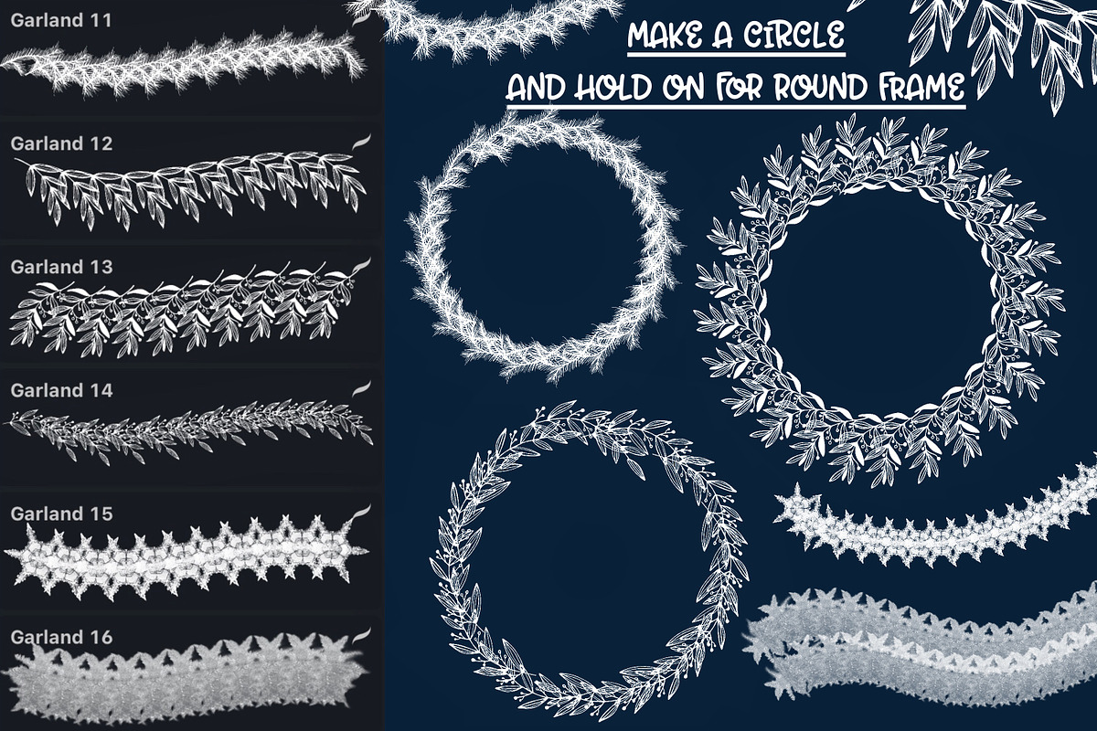 112 Winter Chill Procreate Brushes, a Brush Add-On by OlgaRom