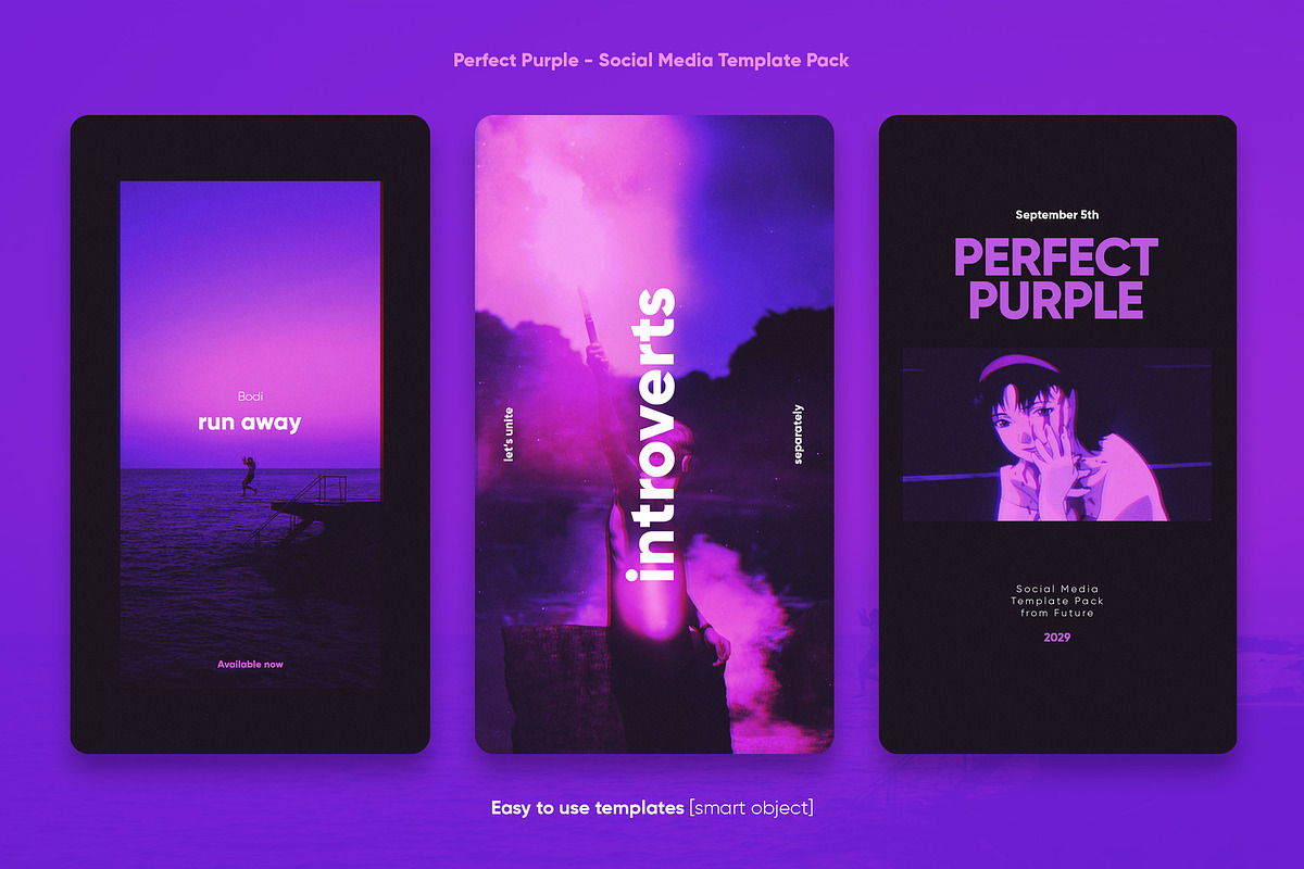 Perfect Purple Social Media Kit, a Social Media Template by September 5th