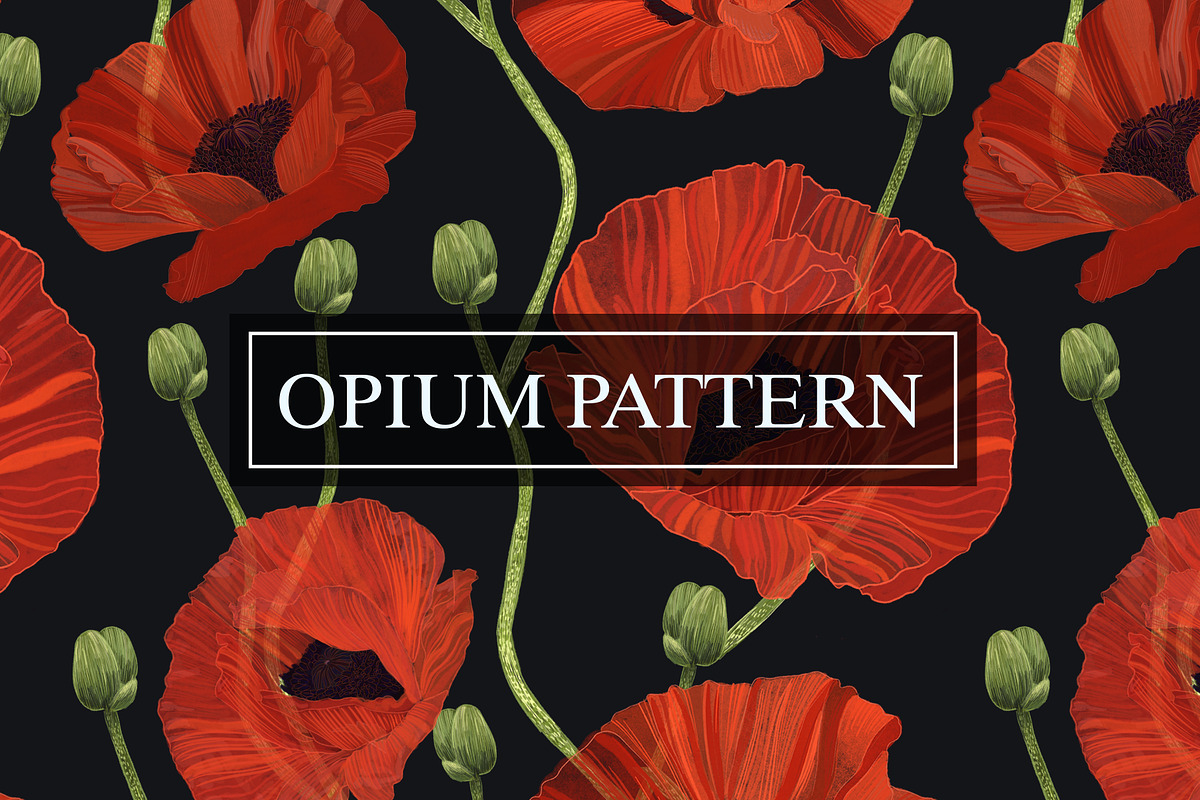 OPIUM PATTERN, a Pattern Graphic by ANAKOTO