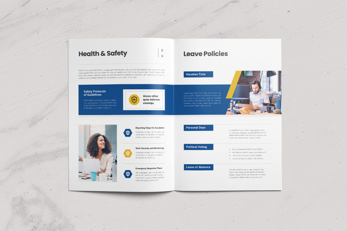 HR / Employee Handbook Design, a Brochure Template by Creativity-Design