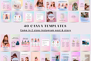 Instagram Gradient Canva Template, a Social Media Template by Story ...