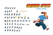 Samurai Game Sprite, an Illustration by Silpin
