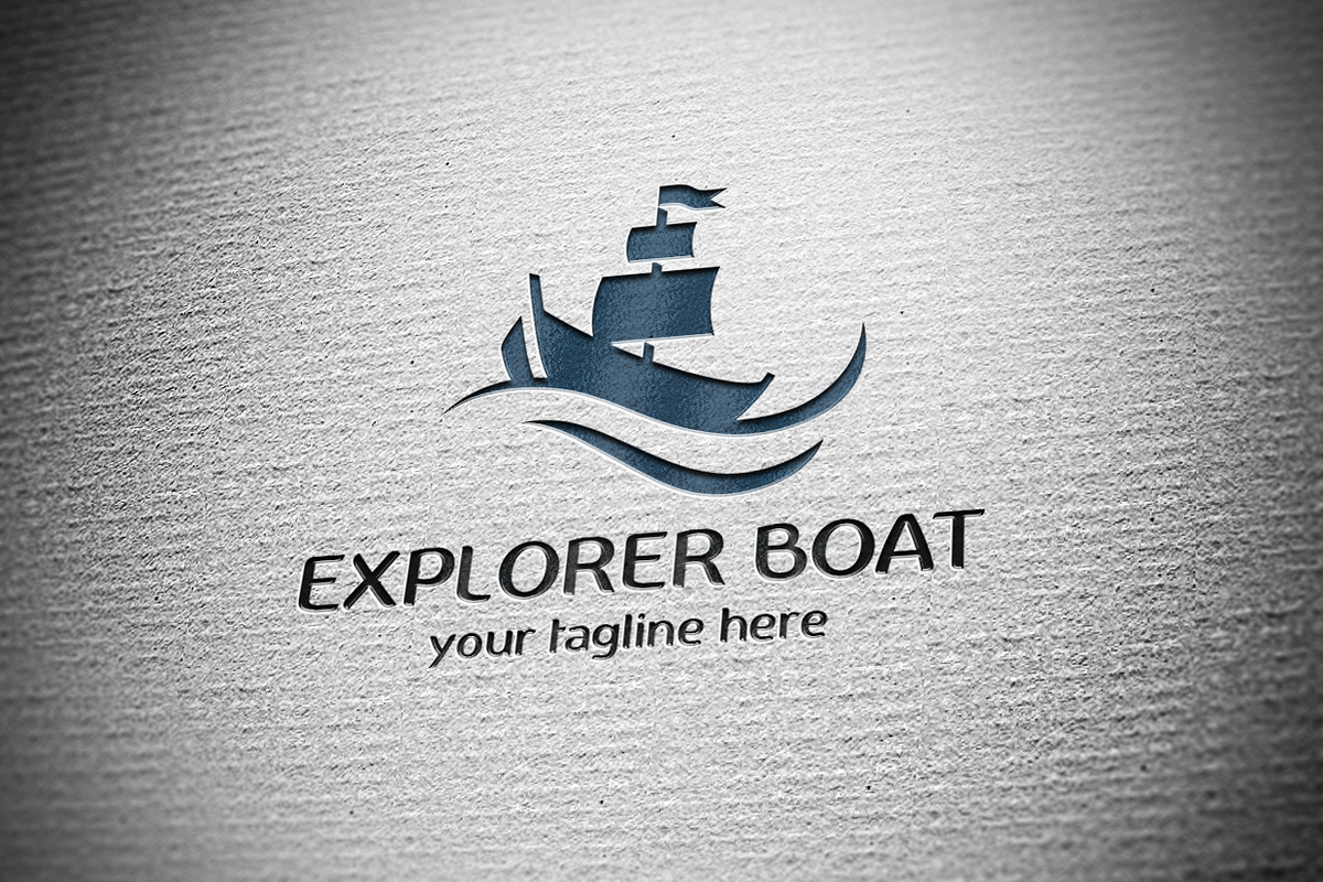 Explorer Boat Vector Logo Template