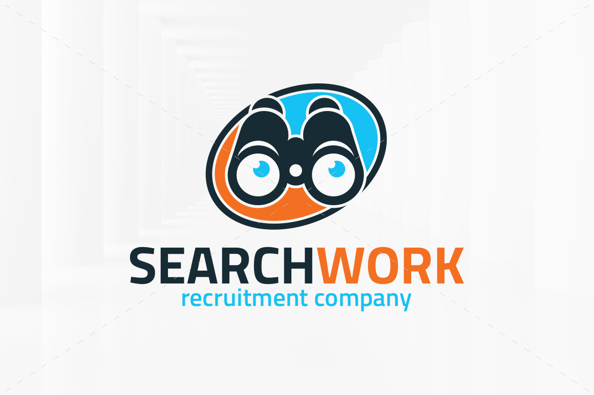 Search Work Logo Template, a Branding & Logo Template by LOGOMAGINE