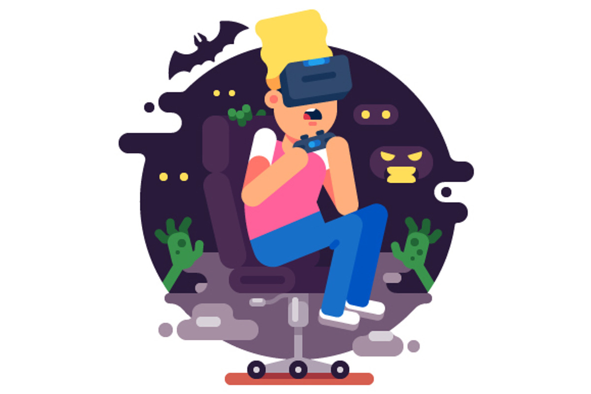 VR Horror, a Technology Illustration by JulyPluto
