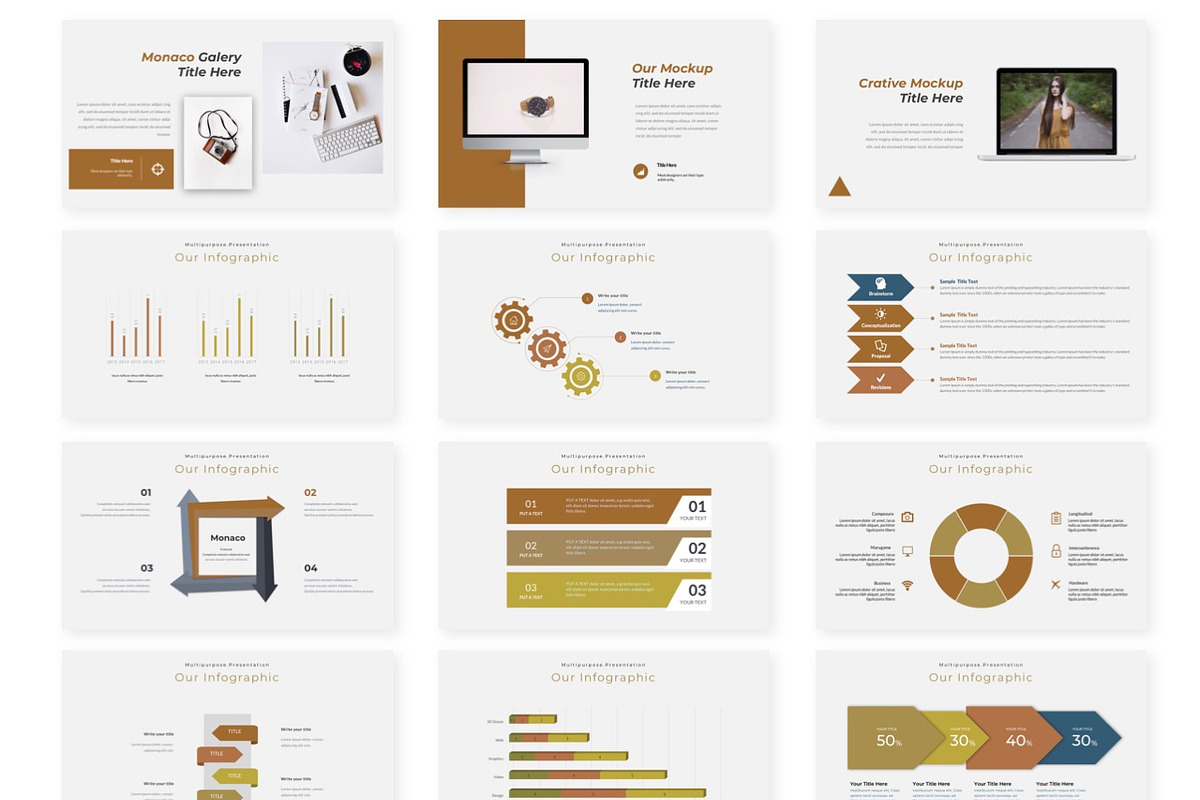 Monaco - Powerpoint Template, a Presentation Template by AQR Studio
