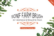 Sonif Farm Brush Font, a Handwritten Font by Graphicgo