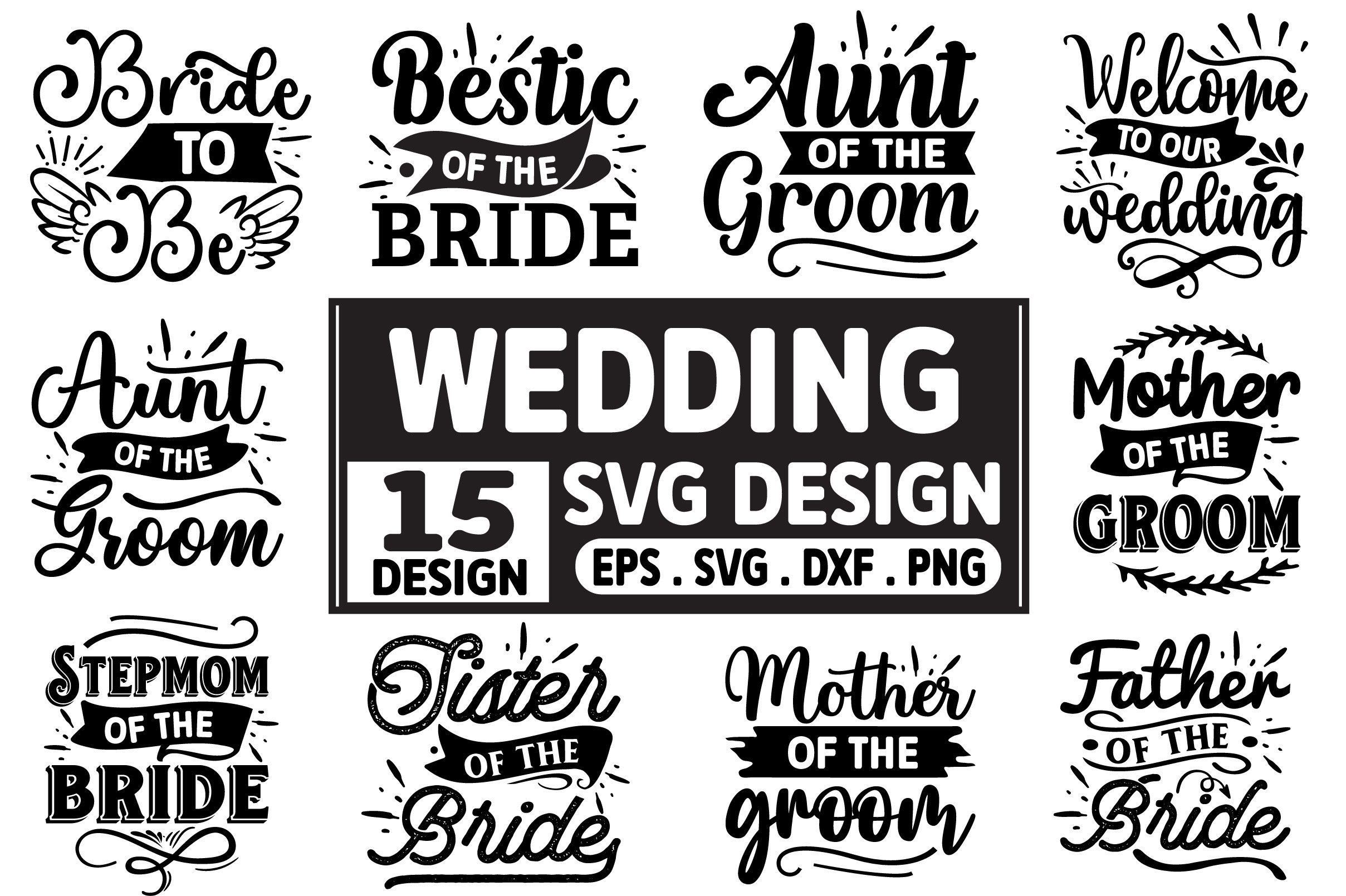 Wedding SVG Bundle, Marriage Svg