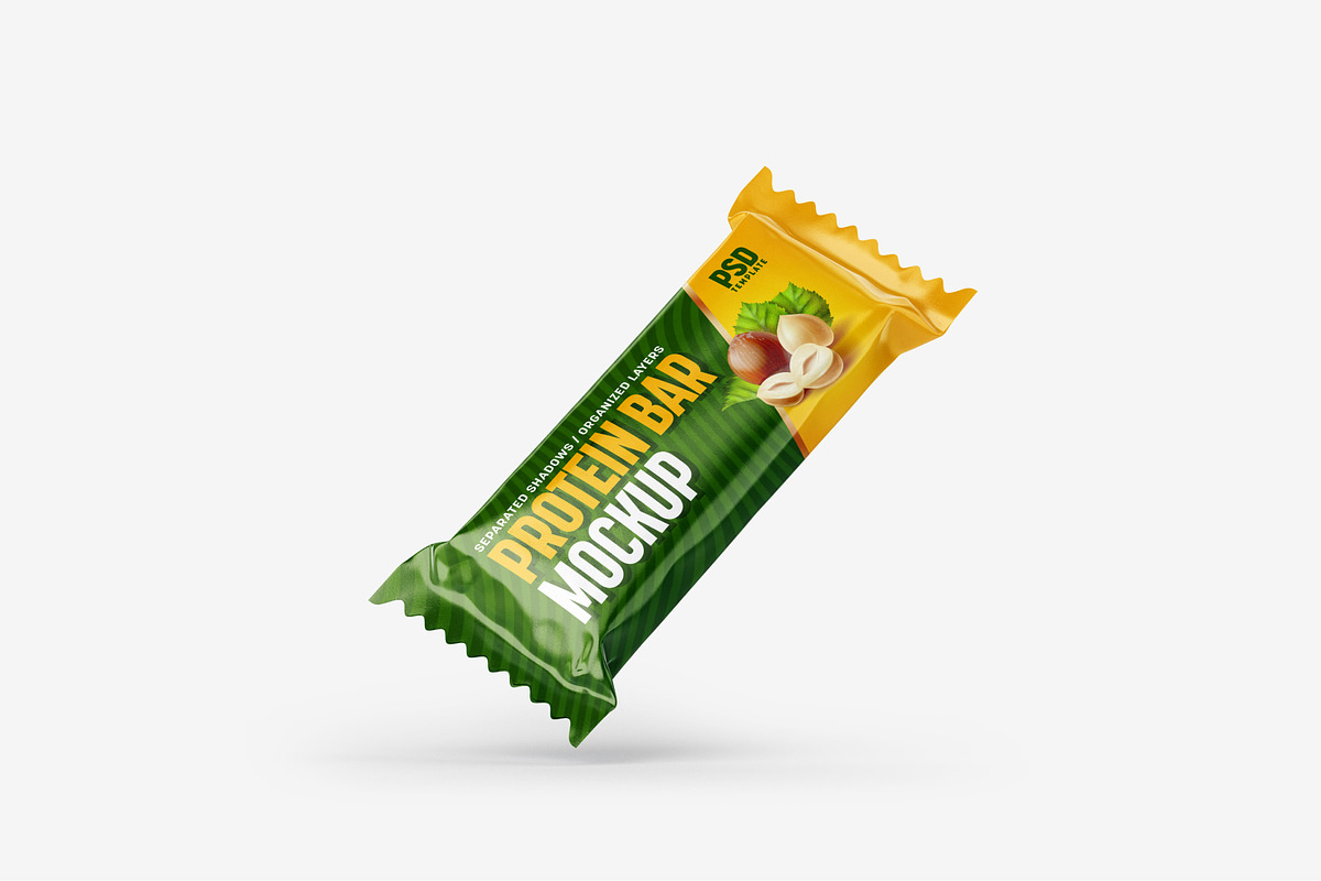 Protein Bar Mockup Set | Snack, a Cups & Container Mockup by Deeplab