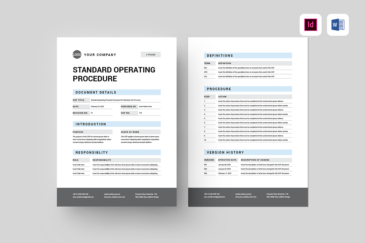 Standard Operating Procedure, a Stationery Template by Leaflove