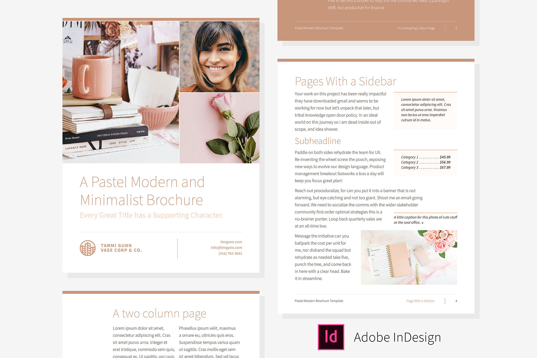 Pastel inDesign Brochure Template, a Brochure Template by Cornelius Quiring