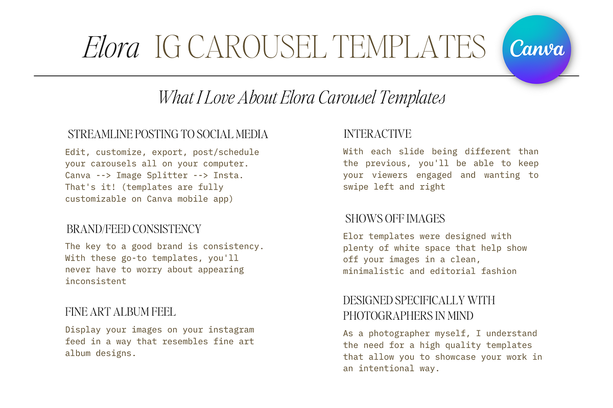 IG Carousel Templates for Canva | Creative Market