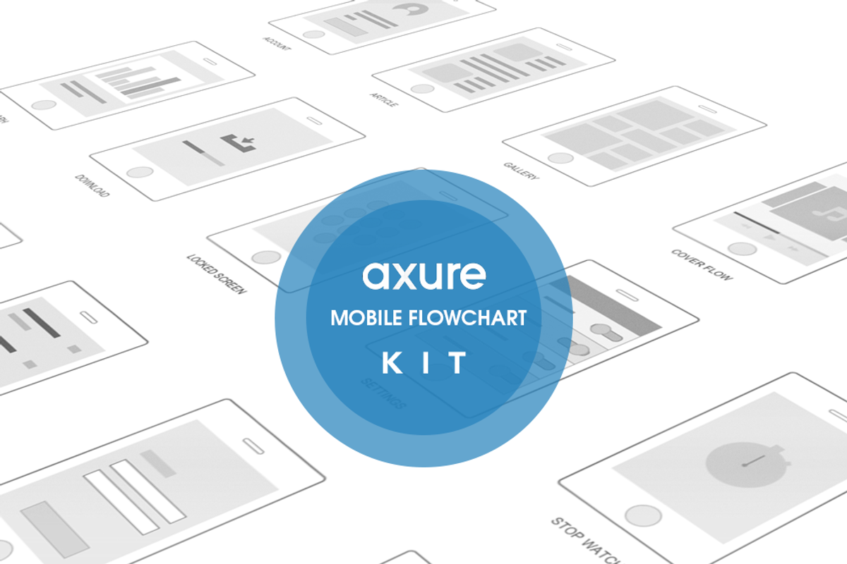 Mobile Axure Flowchart kit, a Wireframe Template by Humble UX