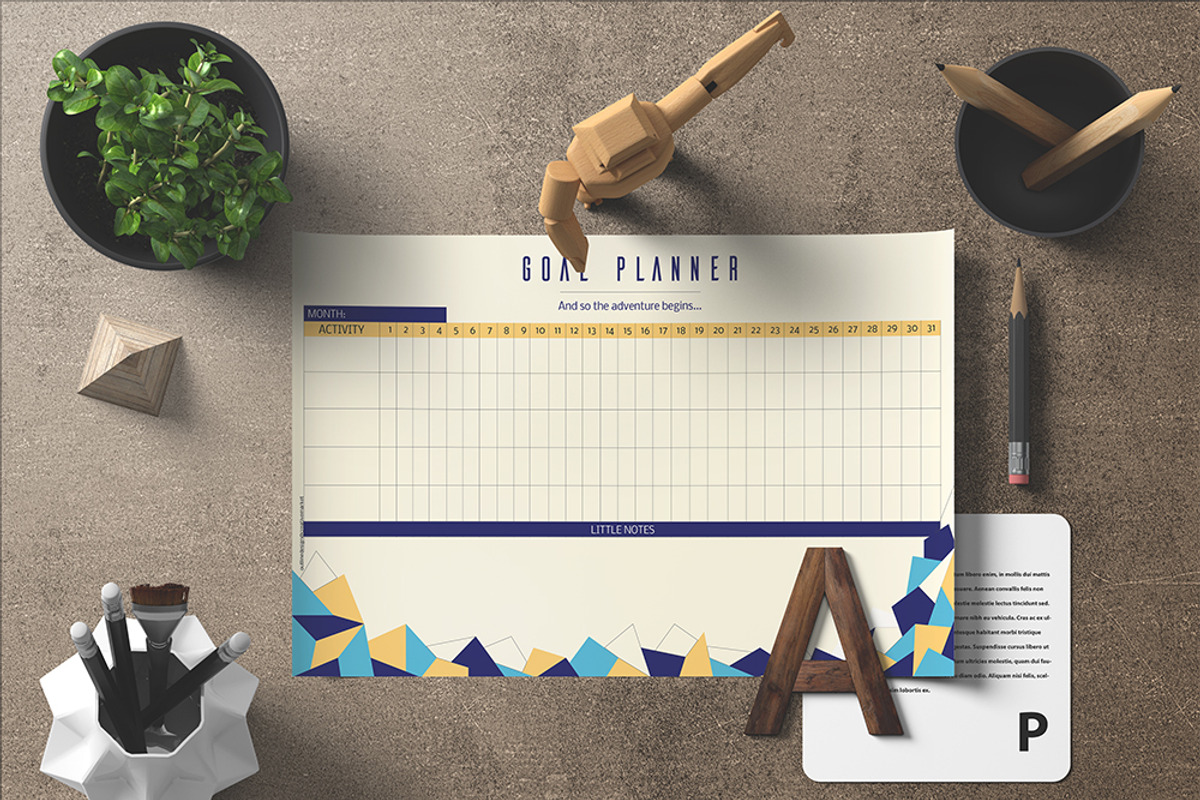 32 Printable Planners, a Stationery Template by Outline Design