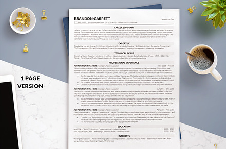 ATS Friendly Resume Template Format | Creative Market