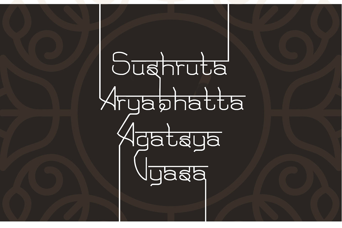 Yuga Sanskrit - English Font, a Handwritten Font by Aswin Menon