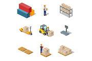 Isometric Process of the Warehouse, an Object Graphic by robuart