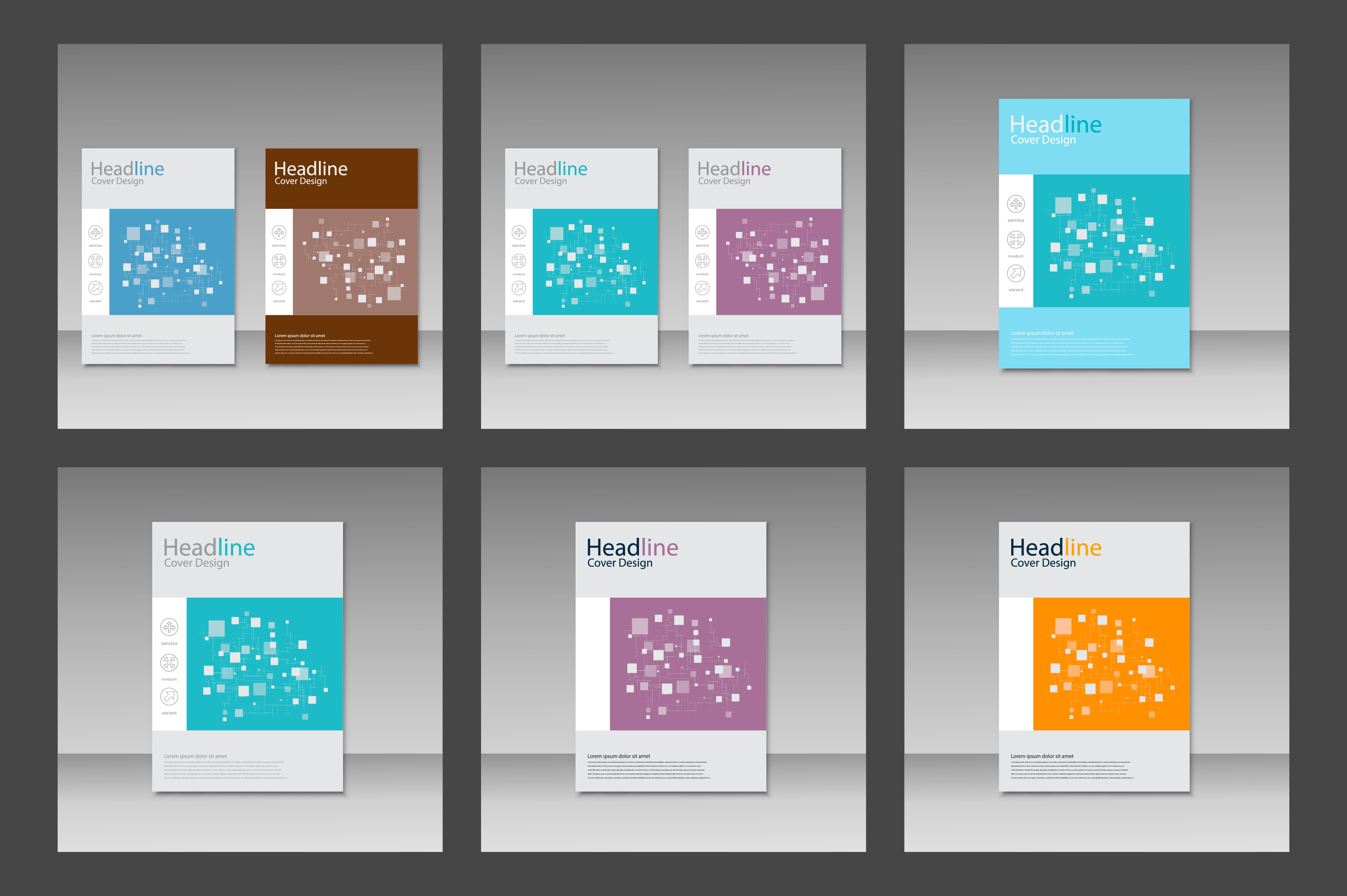 Brochure square pattern design Vol.2 | Brochure Templates ~ Creative Market