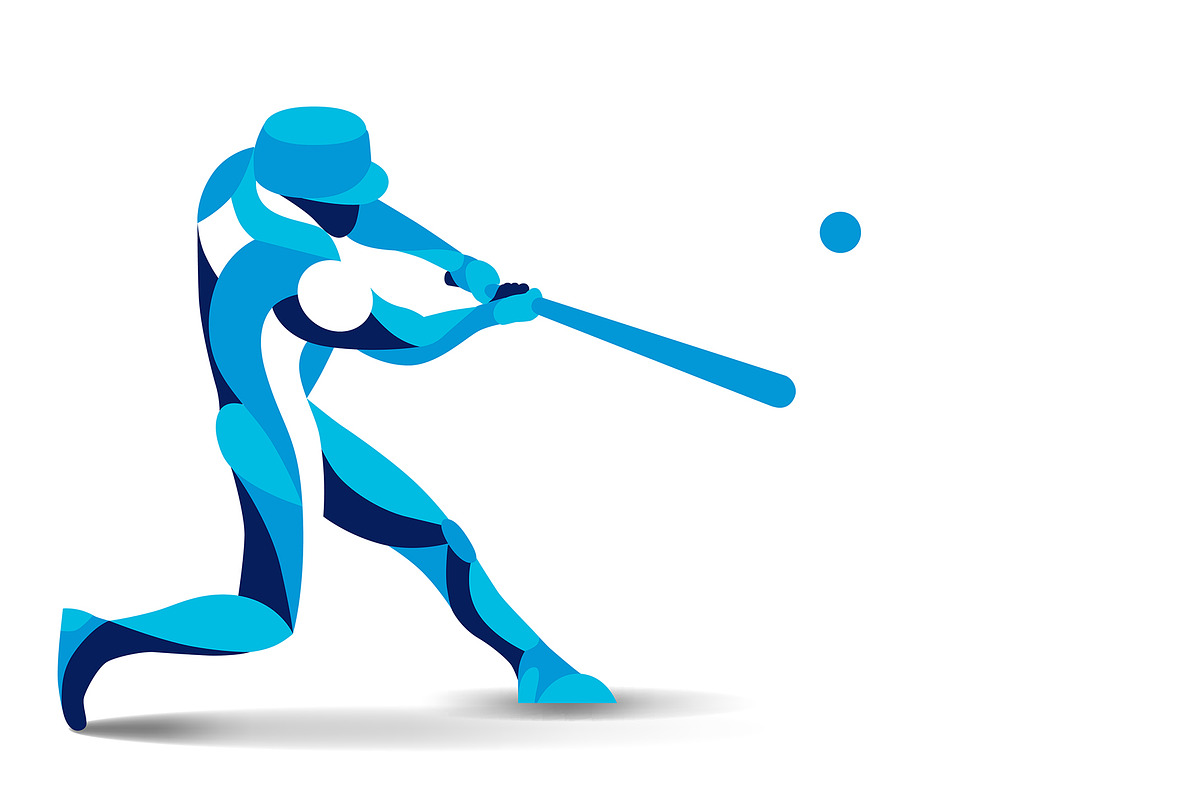 Trendy stylized baseball player, an Object Graphic by Infinity ...