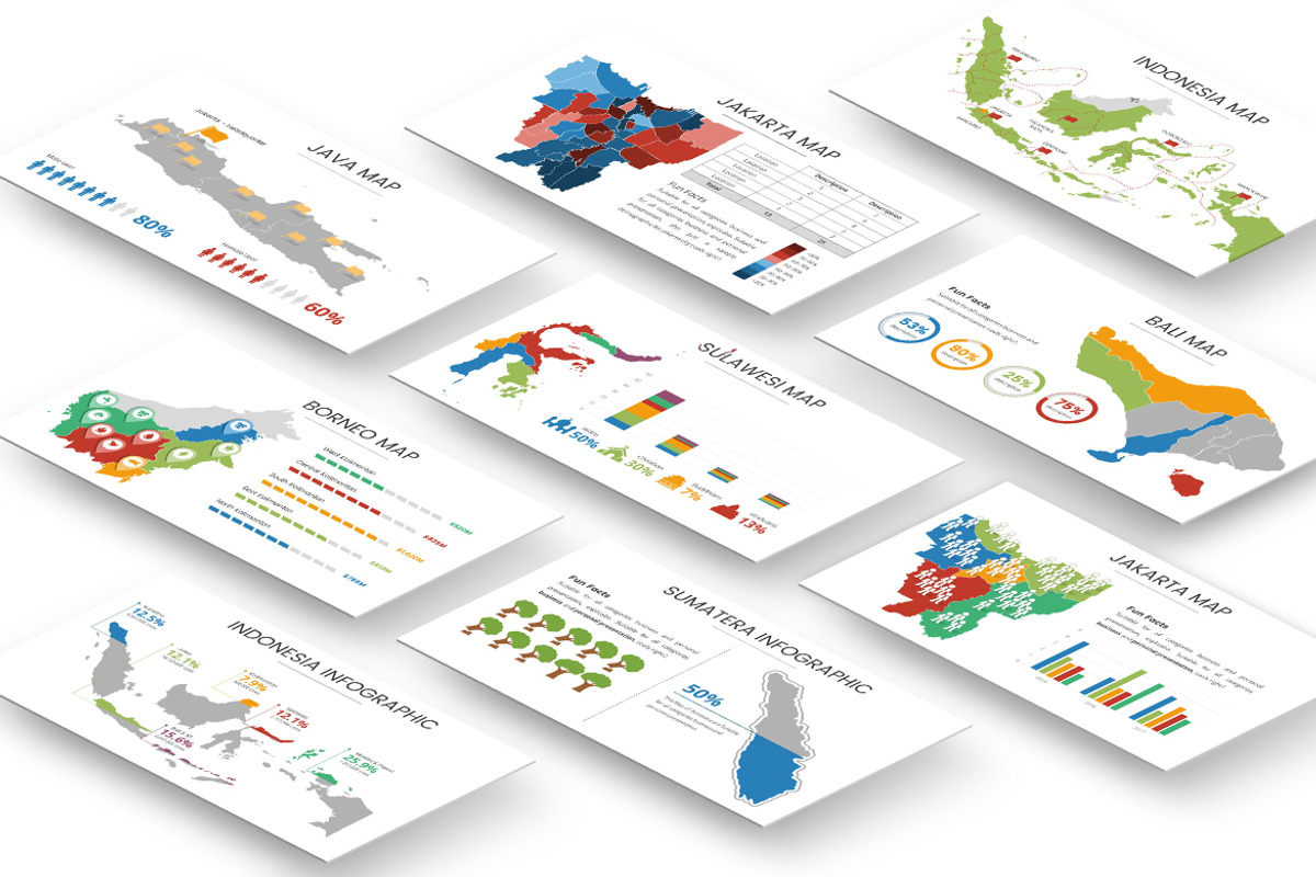 World Maps Bundle Powerpoint, a Presentation Template by SlideFactory