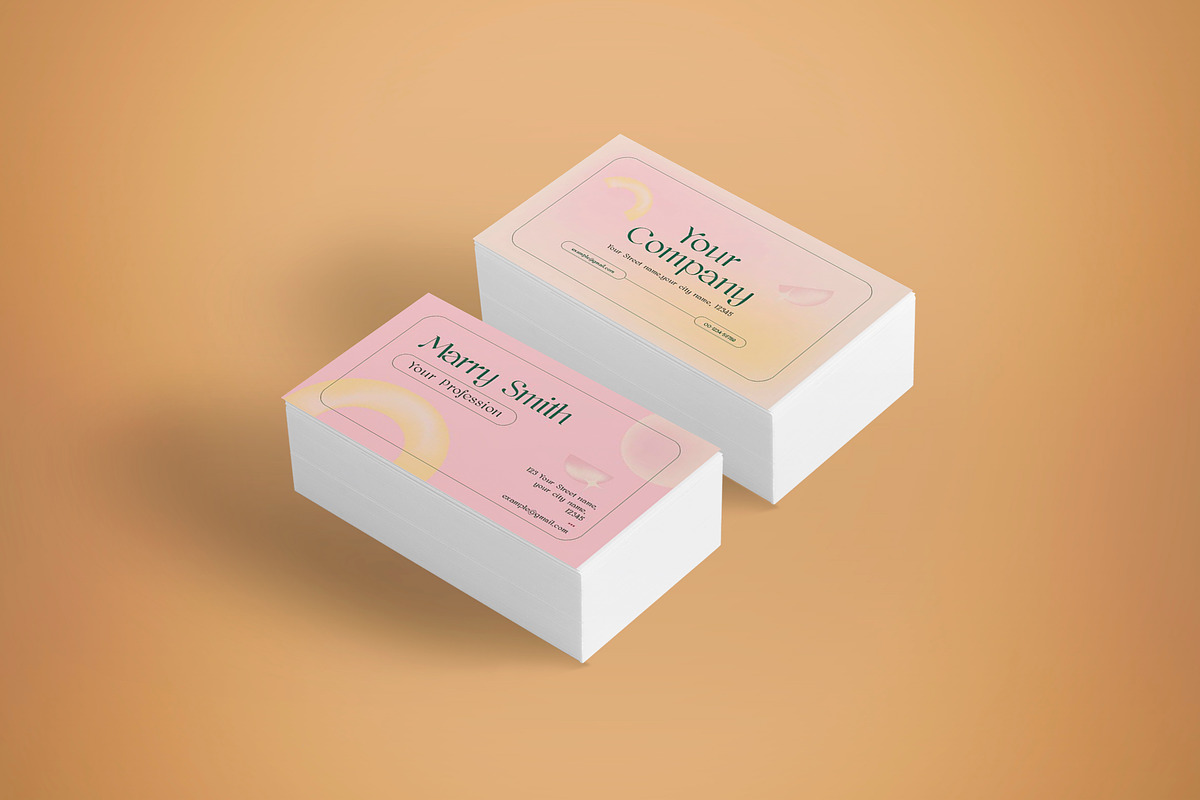 Aesthetic Business Cards, a Business Card Template by graphicook