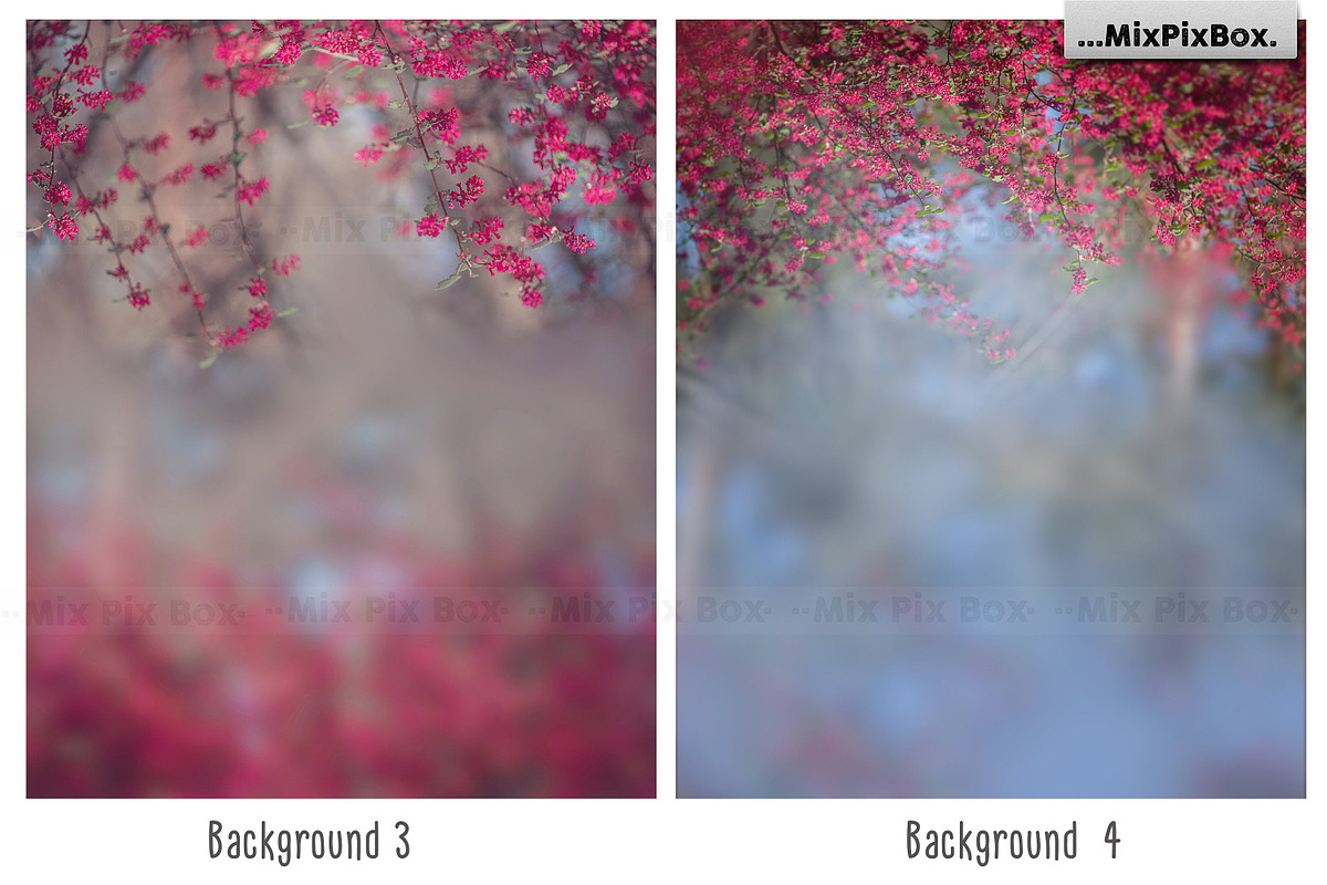 Floral Portrait Backgrounds, a Wallpaper Graphic by MixPixBox