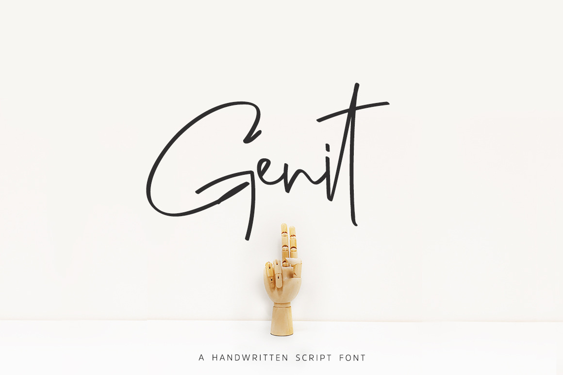 Genit - Classy Handwritten Font, a Script Font by Motokiwo
