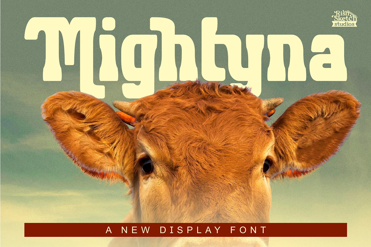 Migthyna - Retro Display Font, a Serif Font by Rishsketch