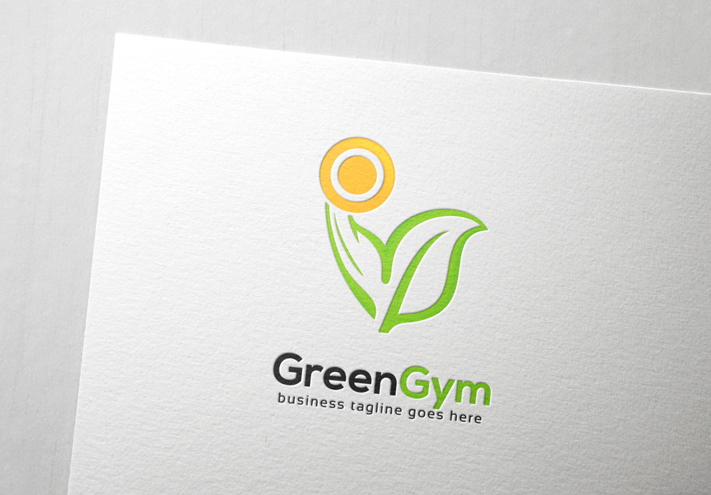 Green Gym Logo, a Branding & Logo Template by Slim Studio