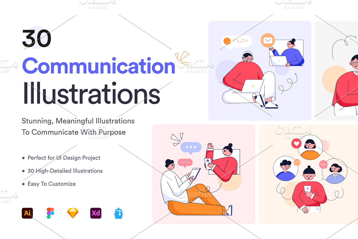 30 Communication Illustrations