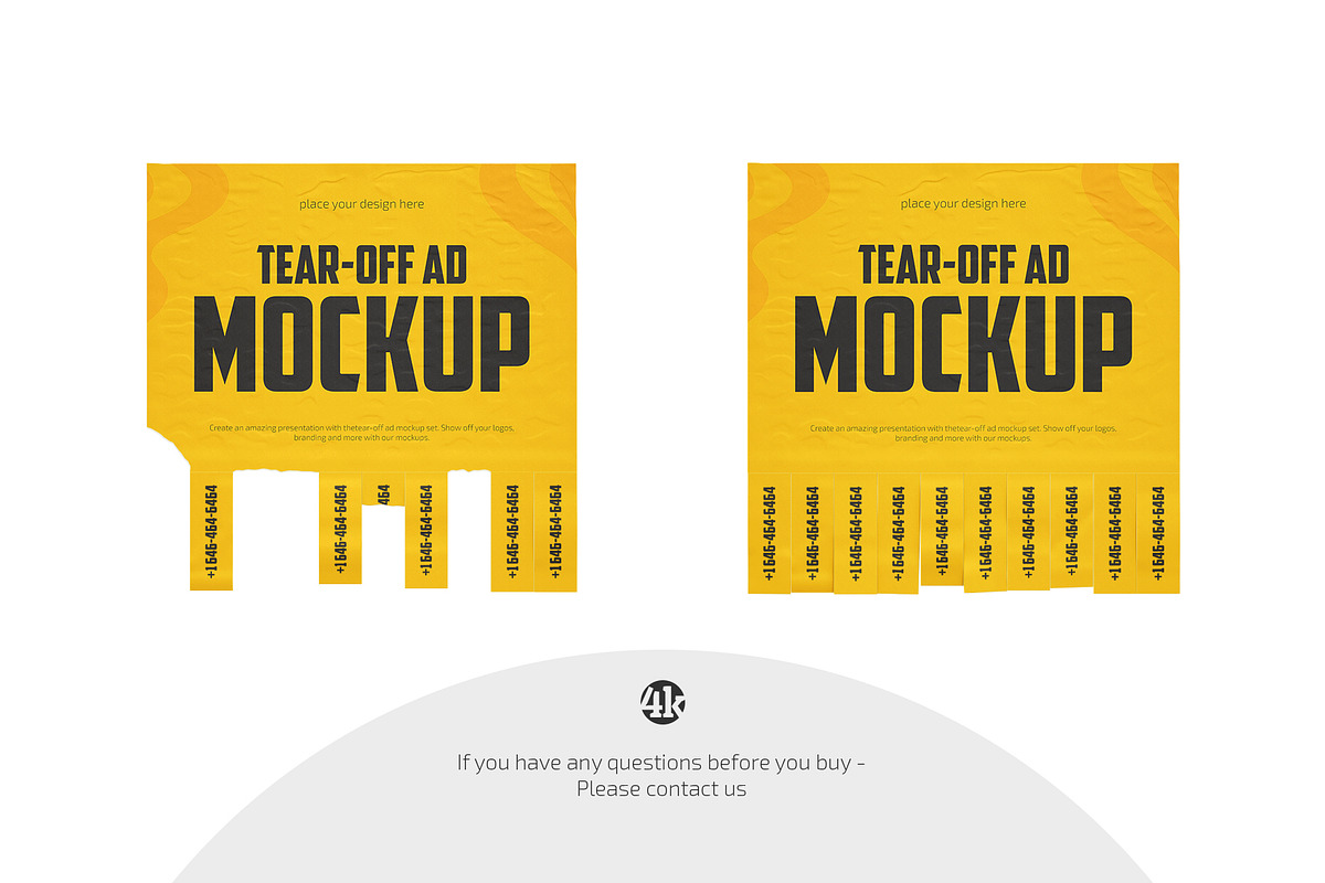 Tear-off Ad Mockup Set