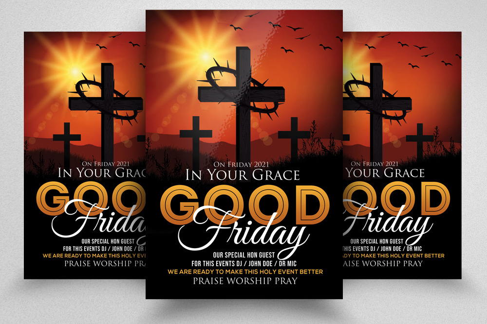 Good Friday Flyer/Poster, a Flyer Template by Design Up