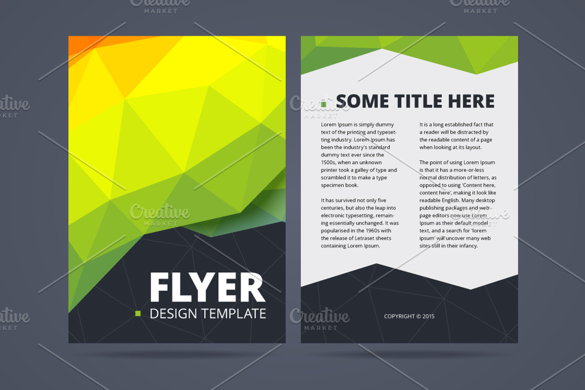 Two sided flyer design template, an Illustration by zaniman