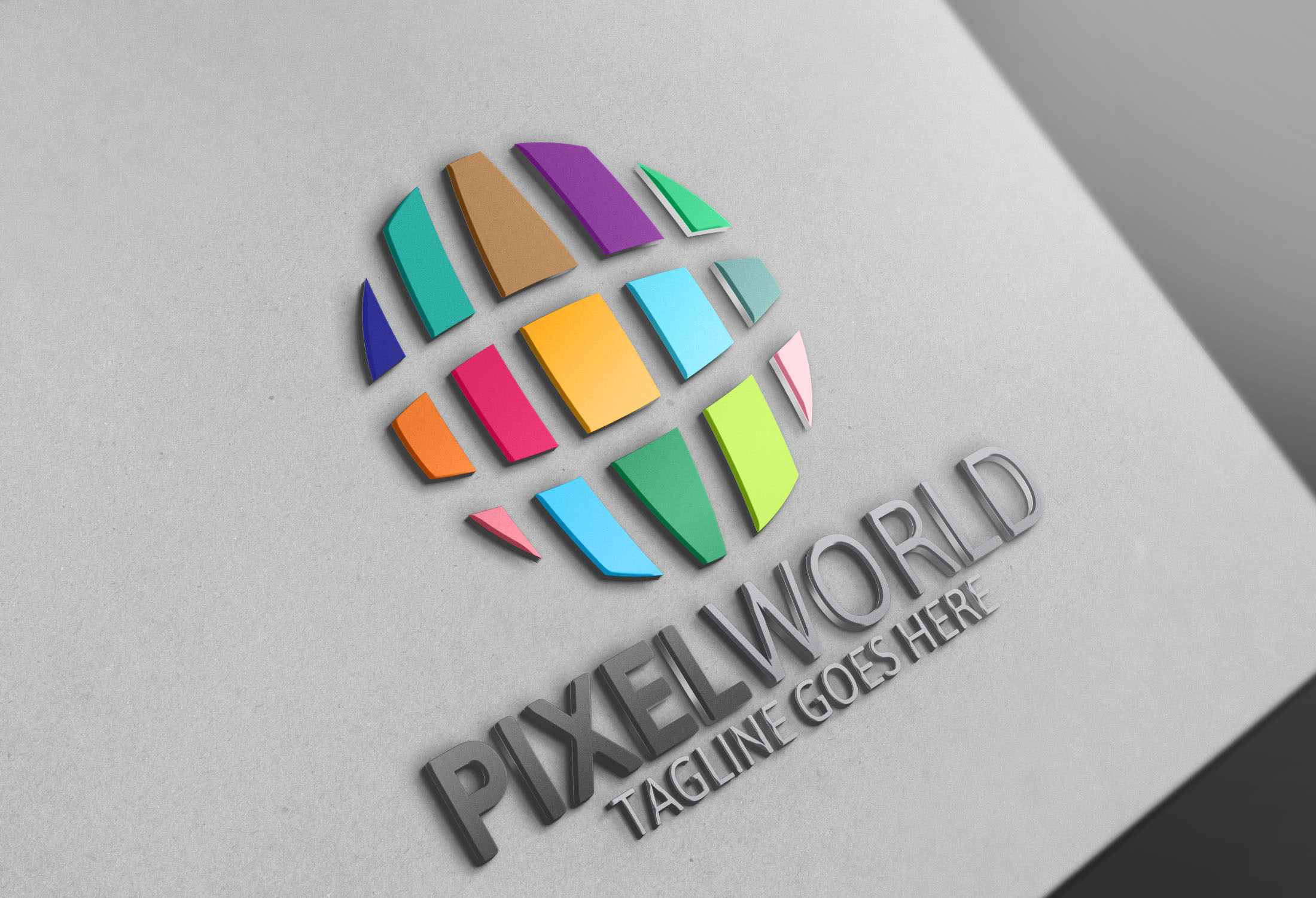 Pixel World Logo, a Branding & Logo Template by Josuf Media