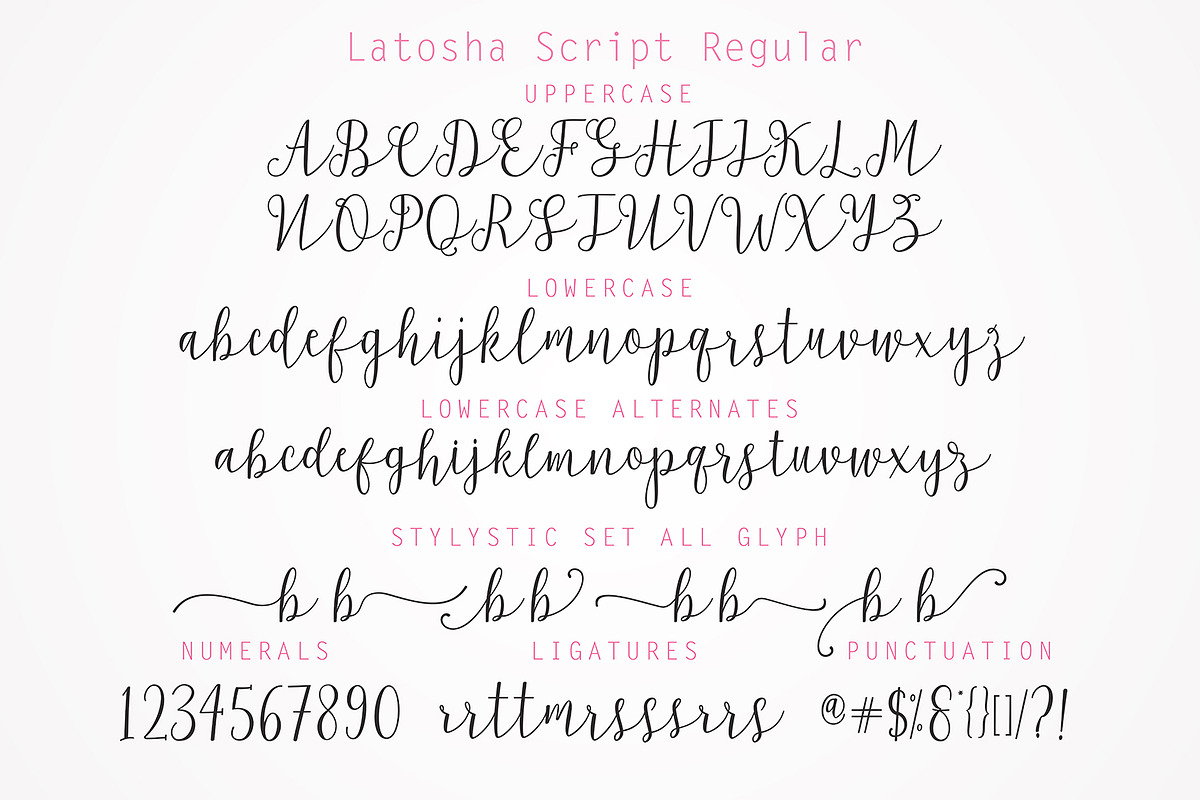 Latosha Script, a Script Font by Genesis Lab