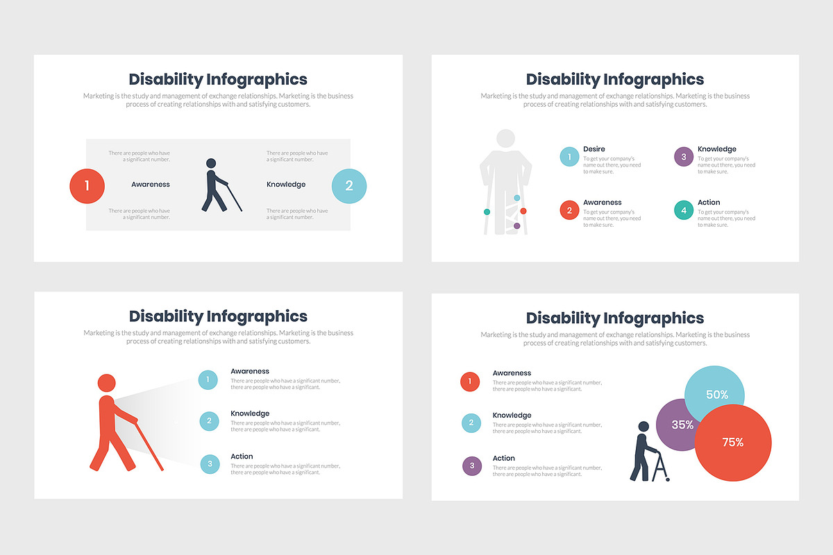 Disability Infographics Template, a Presentation Template by slidequest