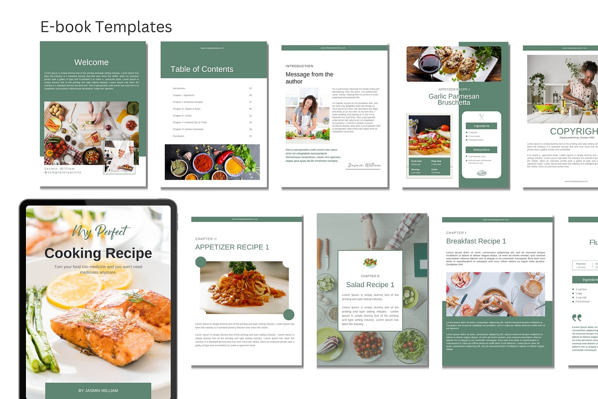 Canva Recipe Cookbook ebook Template