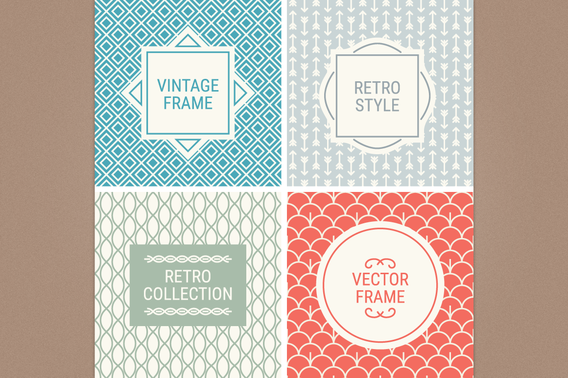 Mono line frames and patterns, a Pattern Graphic by miumiu