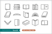 Reading and education book icon set | Creative Market