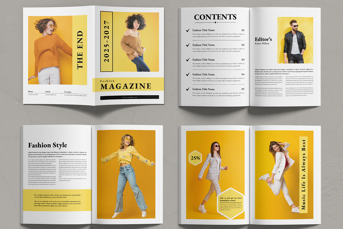 Fashion Magazine Template Layout