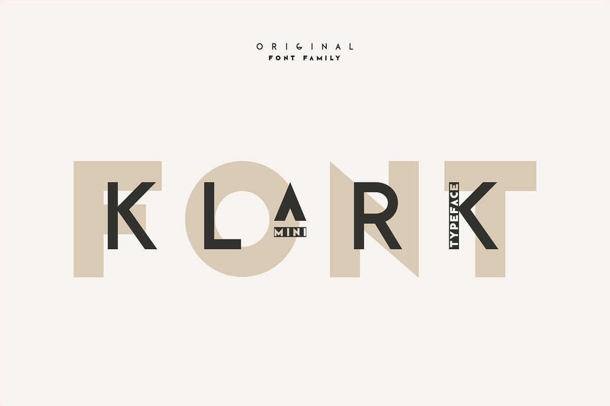 Klark. Sans serif font family., a Sans Serif Font by Luxfont