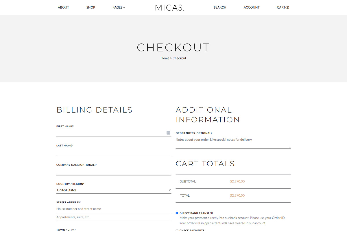 Micas – Bookstore Website Template, a HTML Template by TemplatesJungle