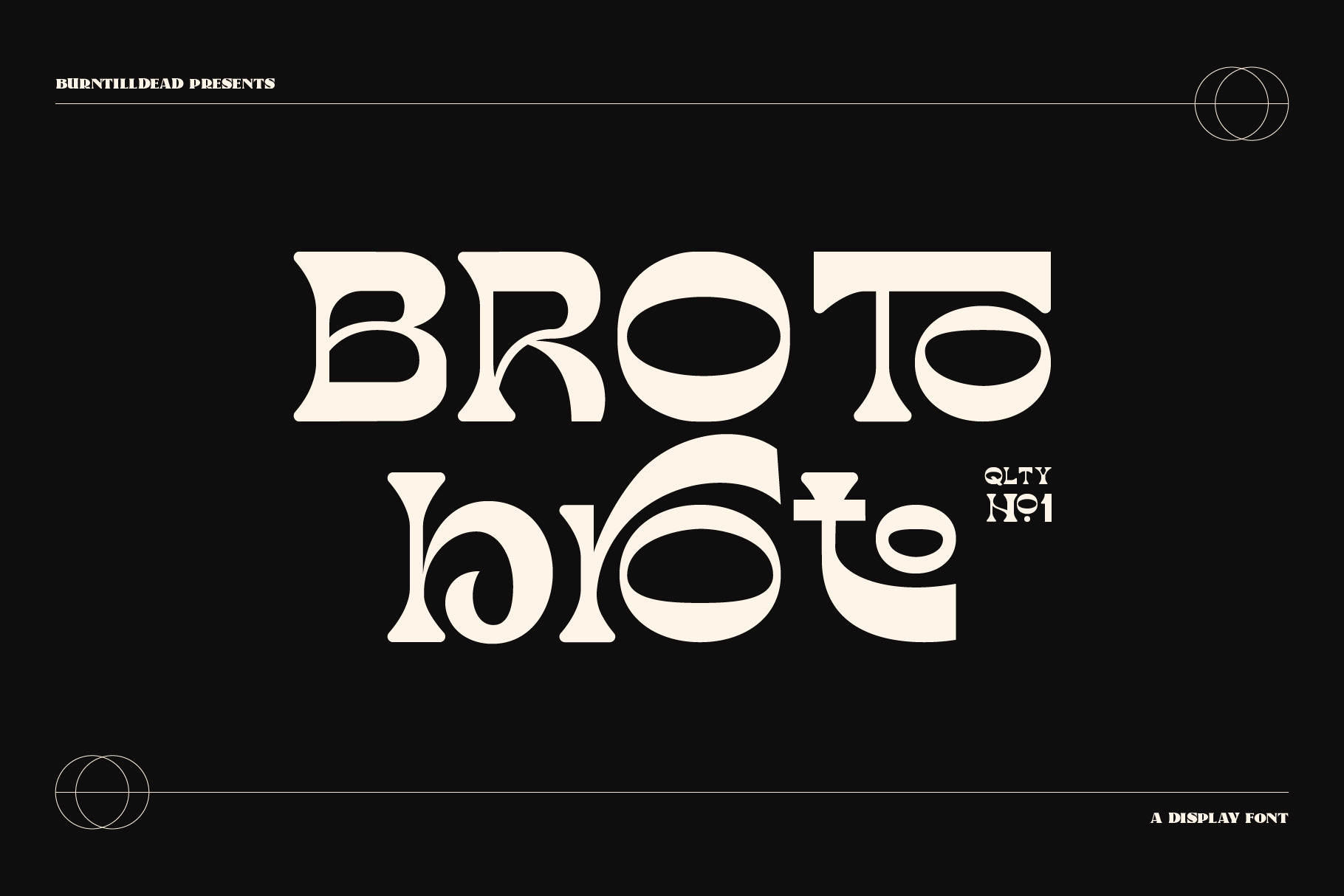 Broto - Display font & 100 ligatures, a Font by Burntilldead