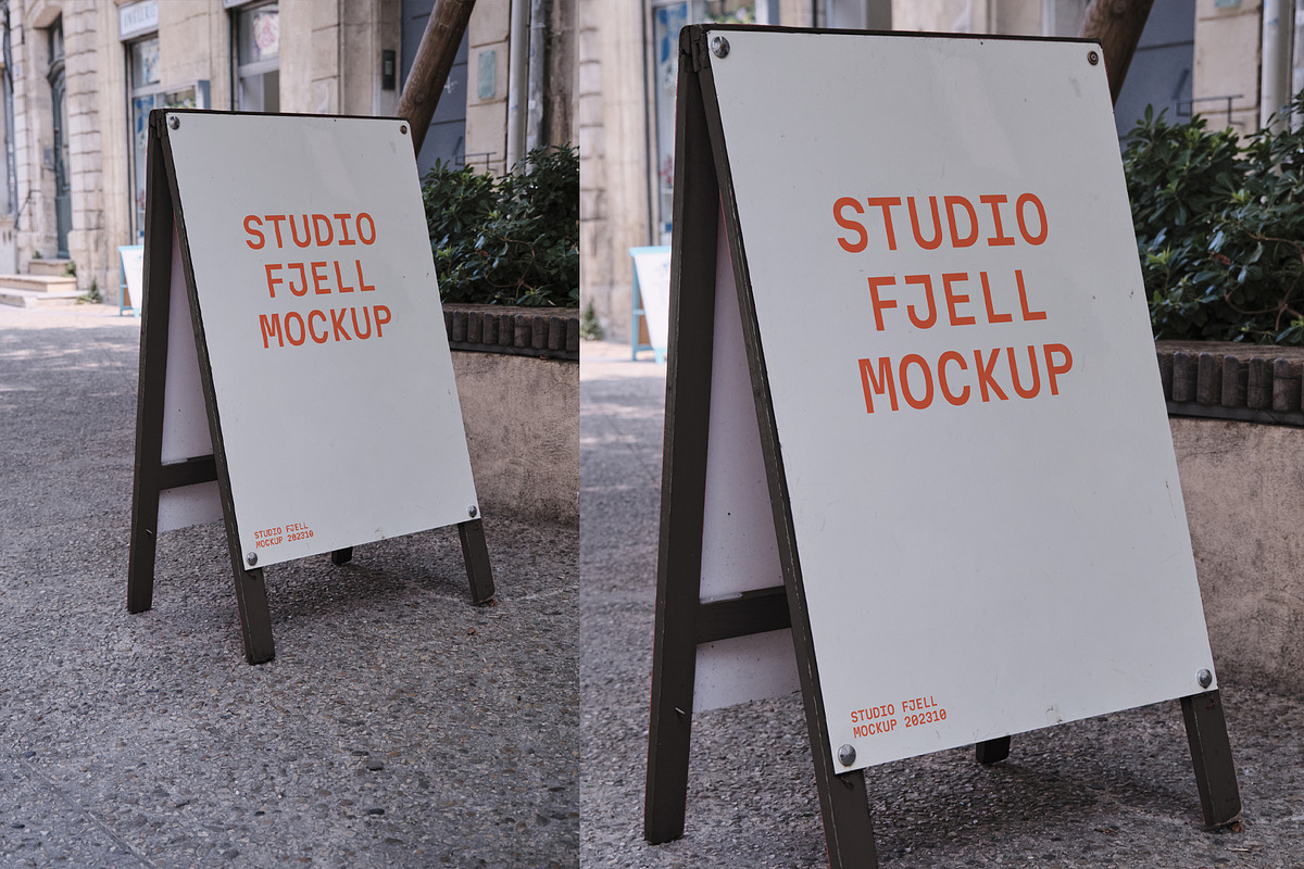 Urban Sandwich Board Mockup France