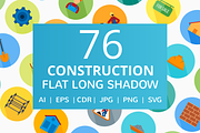 76 Construction Flat Icons, an Outline Icon by IconBunny