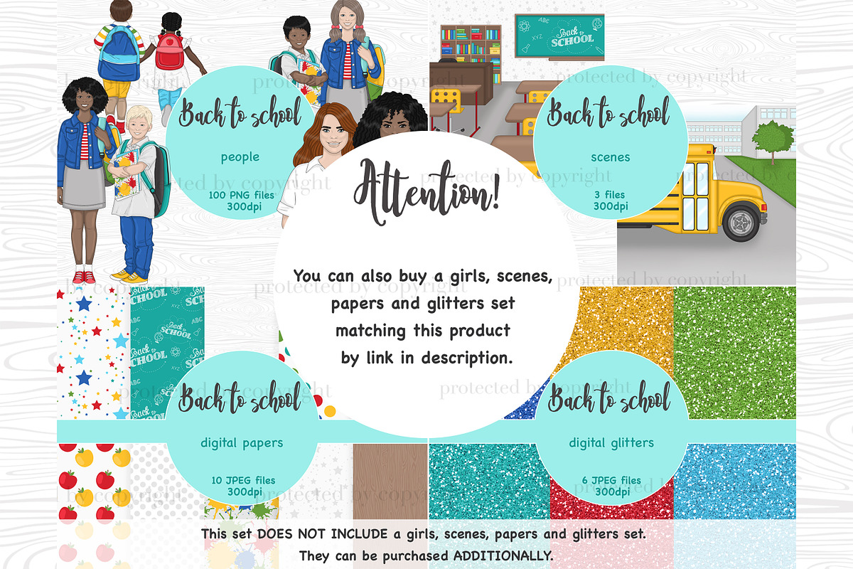 Back To School Clipart, an Education Illustration by GlamArtZhanna