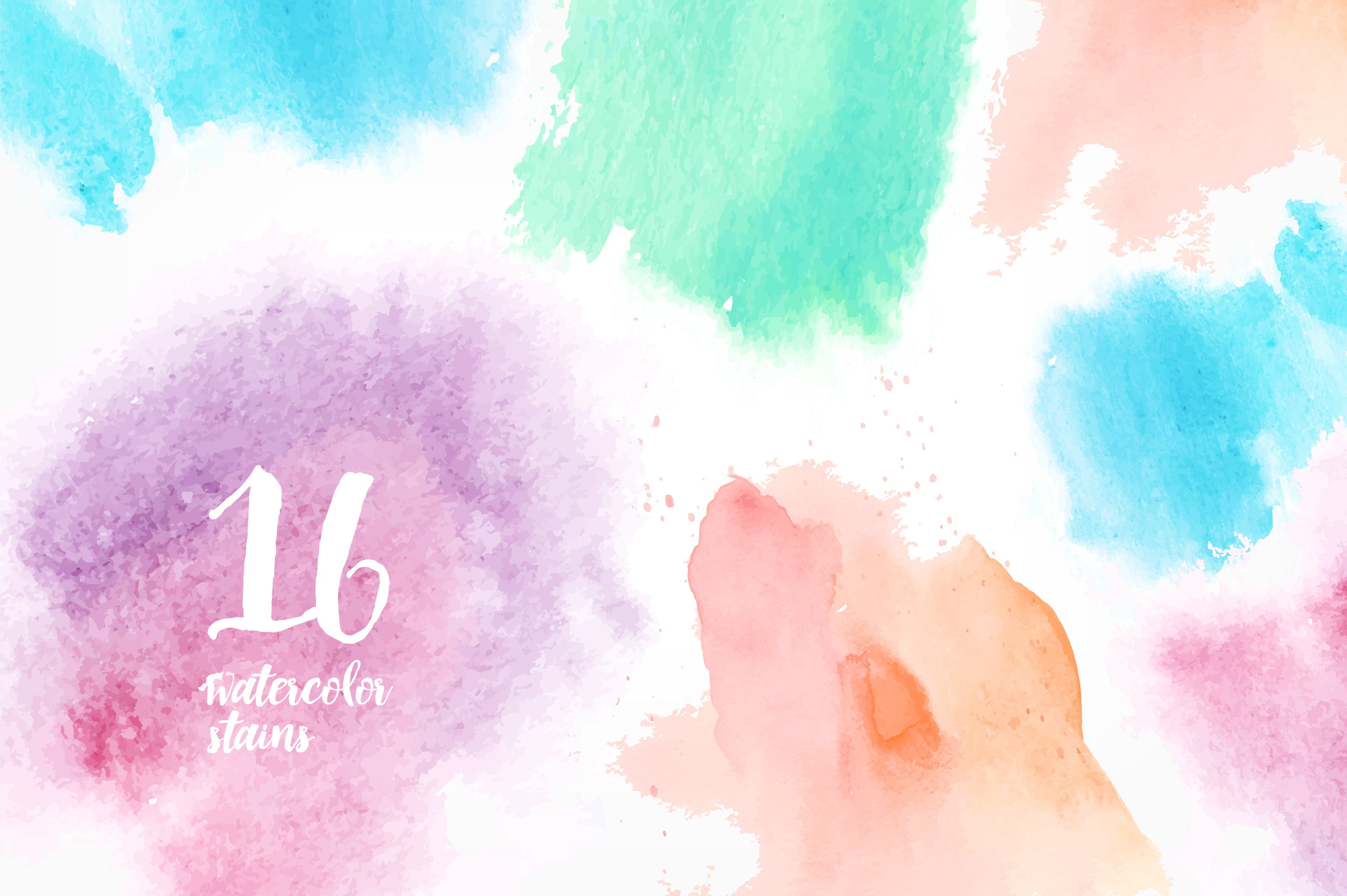 Set of watercolor brushstrokes, a Texture Graphic by Good Studio