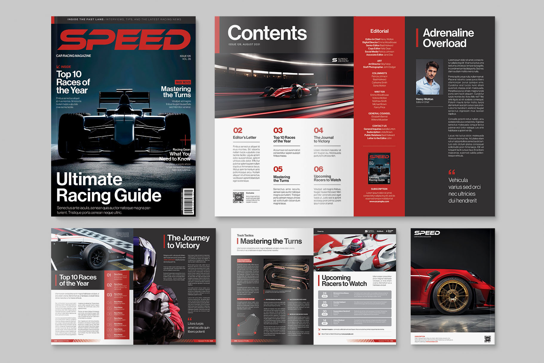 Car Racing Magazine Template, a Magazine Template by BrandPacks