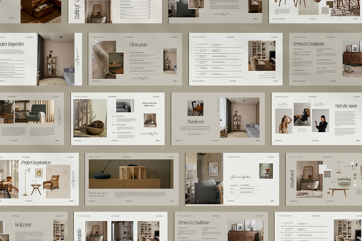 Interior Design Fee Proposal Canva, a Presentation Template by Amaré ...